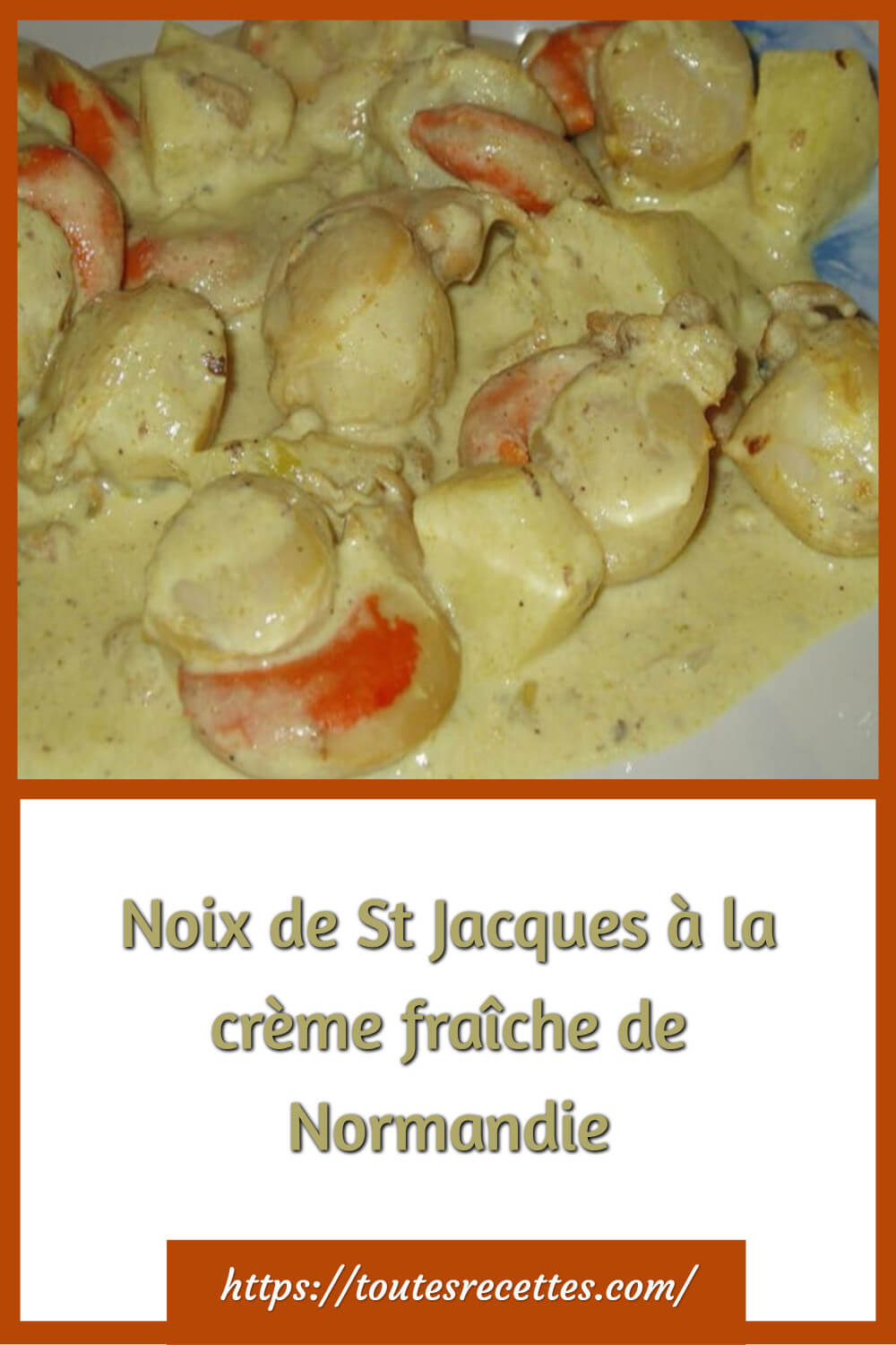 Noix de St Jacques à la crème fraîche de Normandie – Toutes Recettes